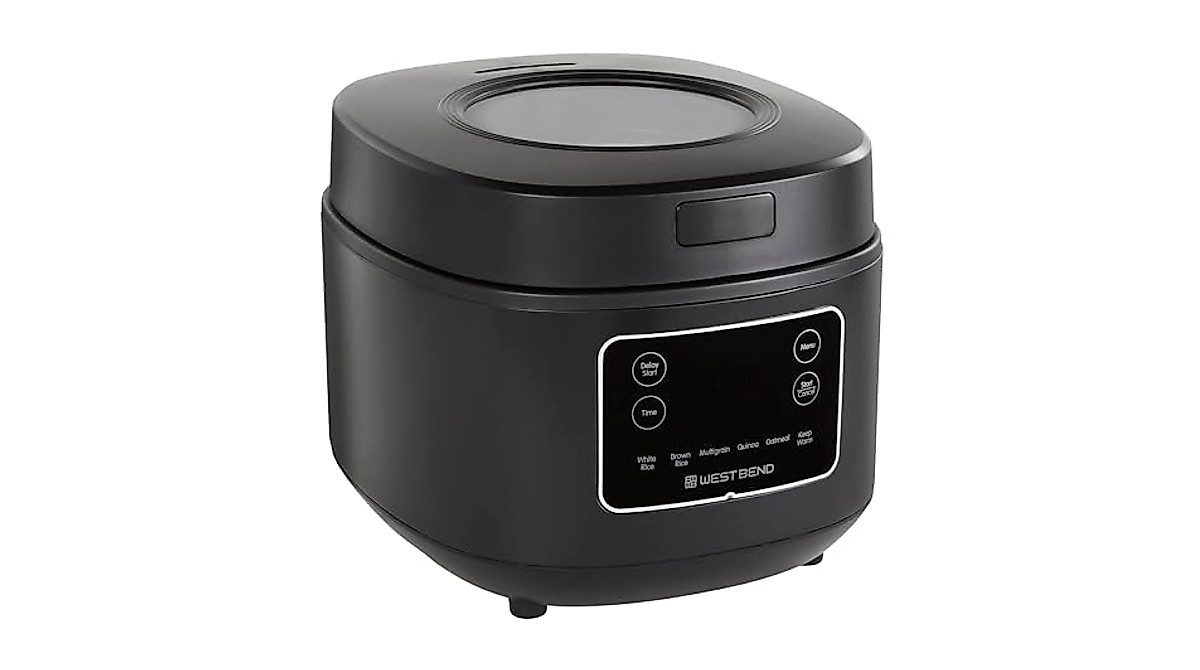 West Bend Rice & Grain Cooker | 7-in-1 Programmable 12-Cup