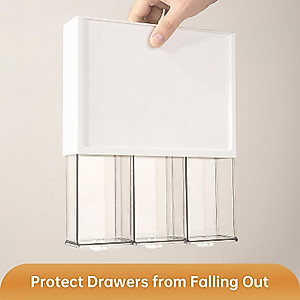 BEYGORM Desk Organizer with 6 Drawers - 3 Tier Kawaii Stackable Plastic Desk Accessories & Workspace Organizers,Aesthetic Office Supplies,Desktop Organization Art Storage for Makeup Pen(White)