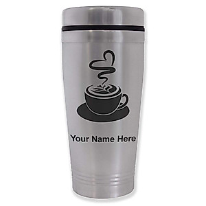 LaserGram 16oz Commuter Mug, Cup of Coffee, Personalized Engraving Included
