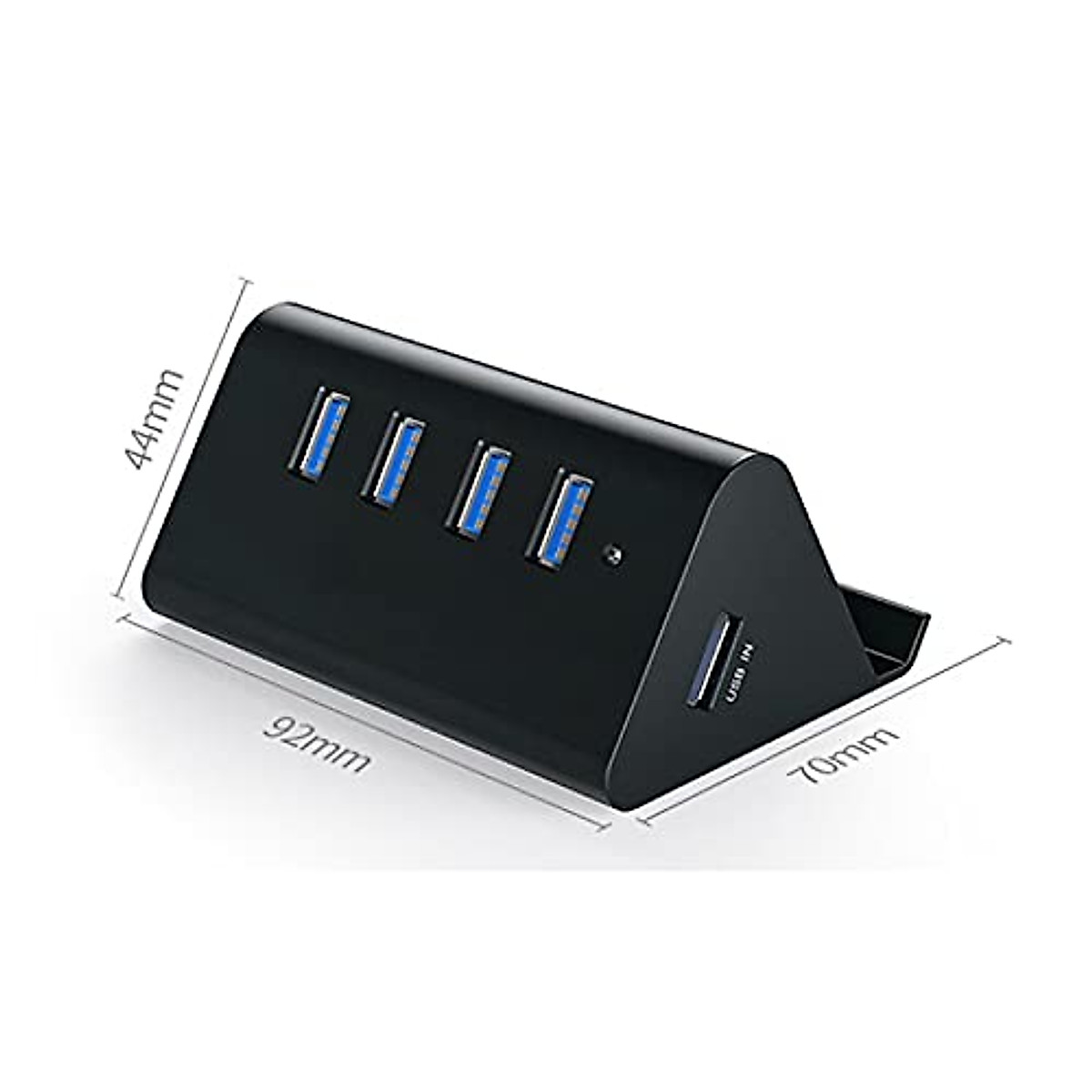 SJYDQ 5Gbps High Speed Mini 4 Port USB3.0 HUB Splitter for Desktop Laptop with Stand Holder for Phone Tablet PC