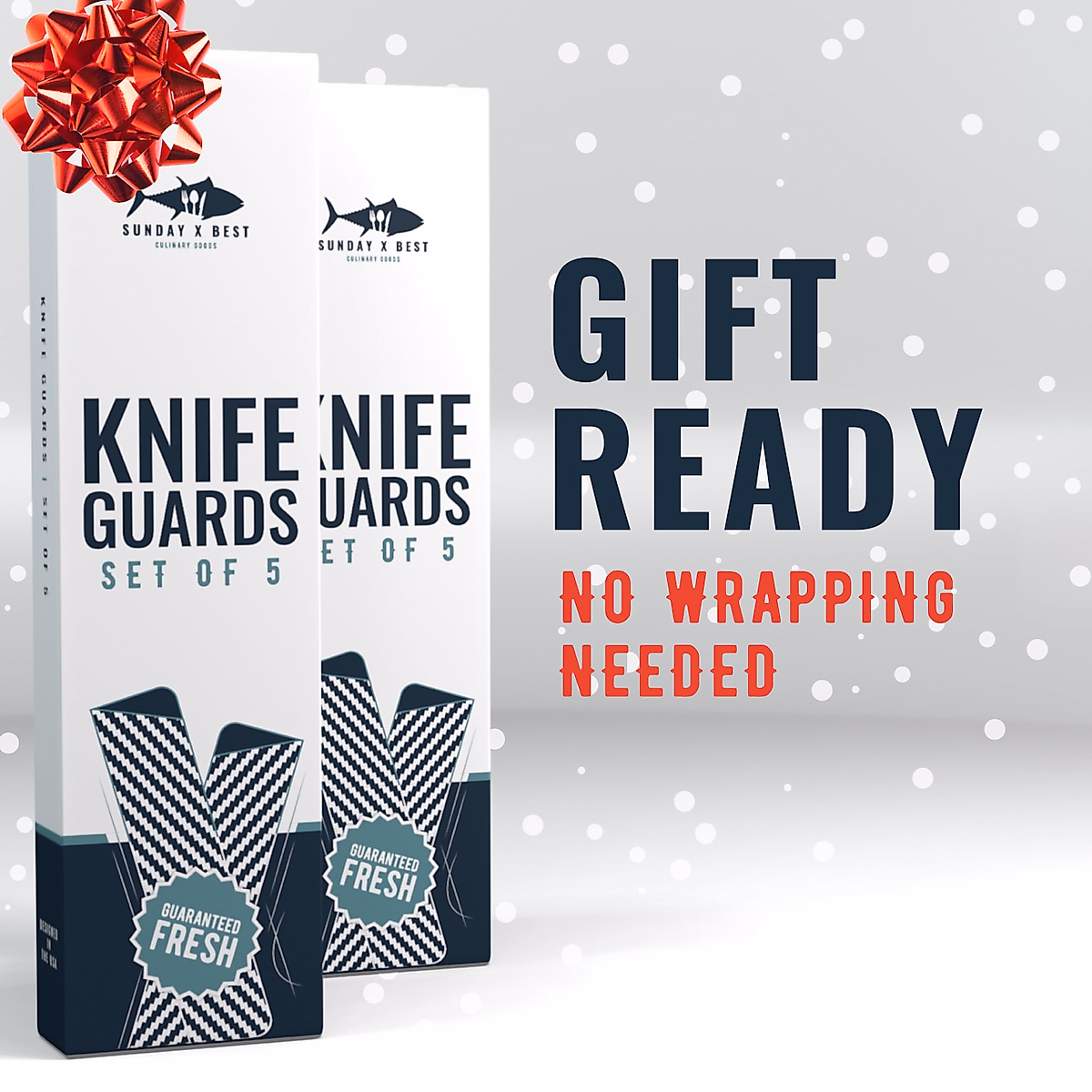 Set of 5 Knife Guards - Protective Knife Sheaths with Felt-Lined Interior for Sharp Blades, Textured Grip for Easy Handling, Fits variety of chef & kitchen Knife sizes