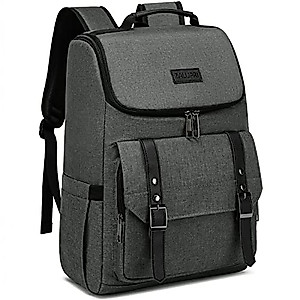 zalupri Work Laptop Backpack for Men, 15.6 inch Travel Backpack Stylish Teacher Backpack Casual Daypack laptop Bag with USB Charing Port, Grey