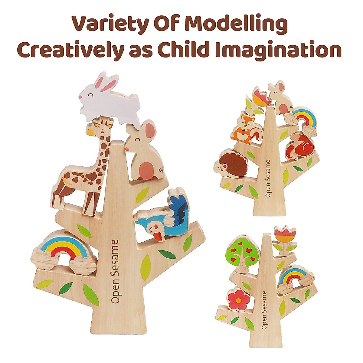 NAODONGLI Wooden Stacking Toys for Kids