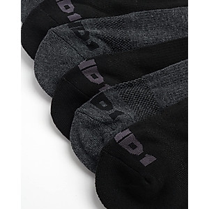 AND1 Men's Socks - Athletic Cushion Quarter Cut Ankle Socks (12 Pack), Size 6-12.5, Black/Grey
