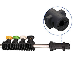 M MINGLE Pressure Washer Gun Adapter, Pressure Washer Wand Extension with Adapter, Only Compatible Karcher K2, K3, K4, K5, K6, K7