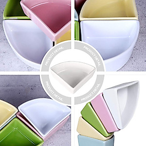 1pc Hamster Feeding Bowl Triangle Hamster Drinking Bowl Food Bowl Hamster Food Feeder Pet Supplies Hamster Bowl Ceramics Bowl Feeding Basin