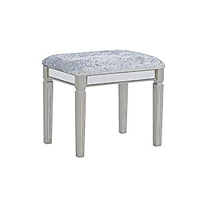 Linon Home Décor Vanity Set Silver