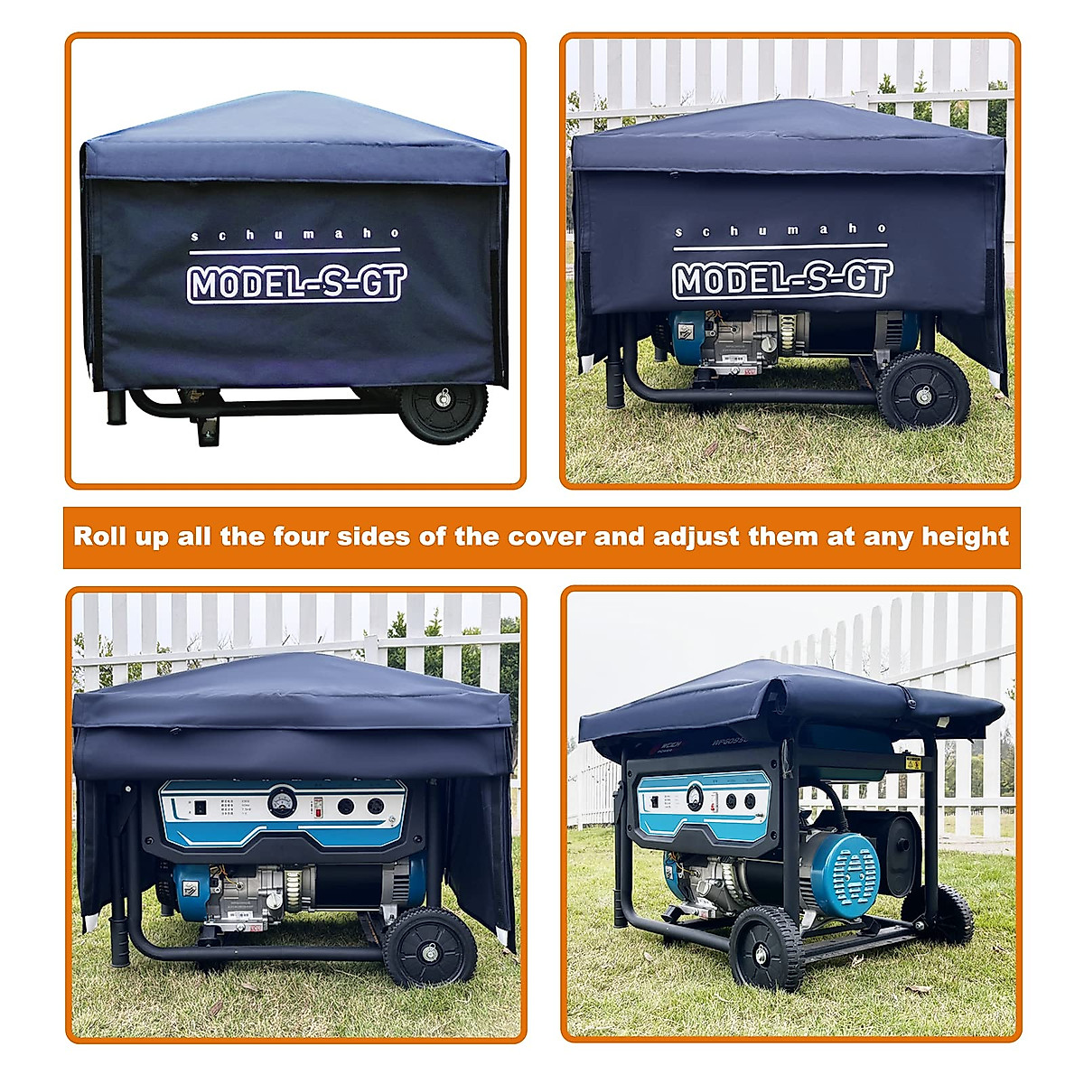 Schumaho Generator Cover While Running, Rain Shelter Tent for Most Portable Generators 3500-12000W