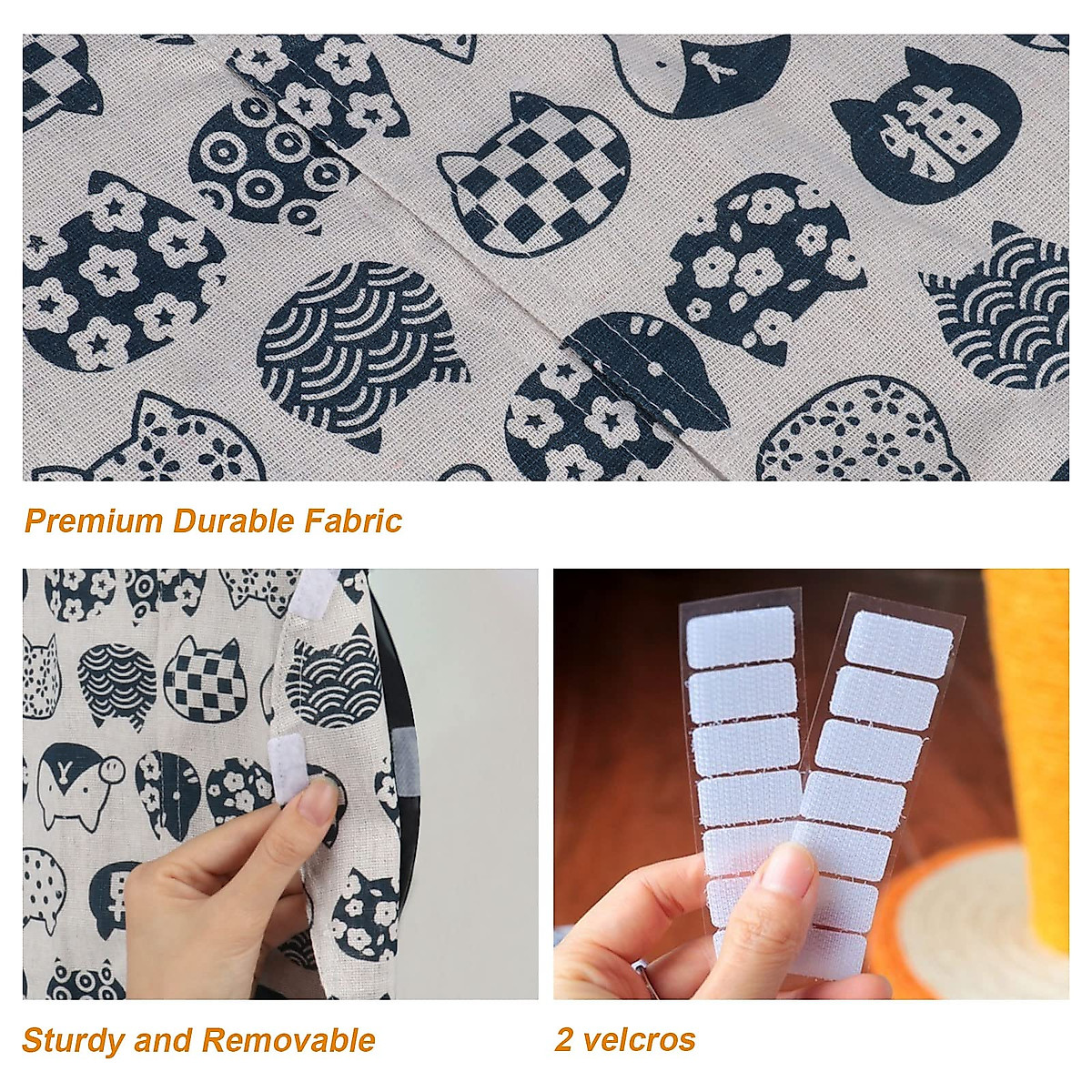 Ligebul Door Curtain for Self Cleaning Cat Litter Box, Automatic Cat Litter Box Door Curtain - White Cat