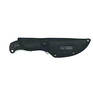 Old Timer 2143OT Gut Hook Copperhead 8.1in S.S. Full Tang Fixed Blade Knife with 3.7in Drop Point and Rubber Handle for Outdoor, Hunting and Camping