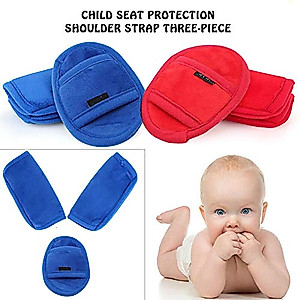 3Pack Seatbelt Pillow Car Seat Belt Covers for Kids, Adjust Vehicle Shoulder Pads Safety Belt Protector Cushion Plush Soft Auto Seat Belt Strap Cover Headrest Neck Support for Children Baby