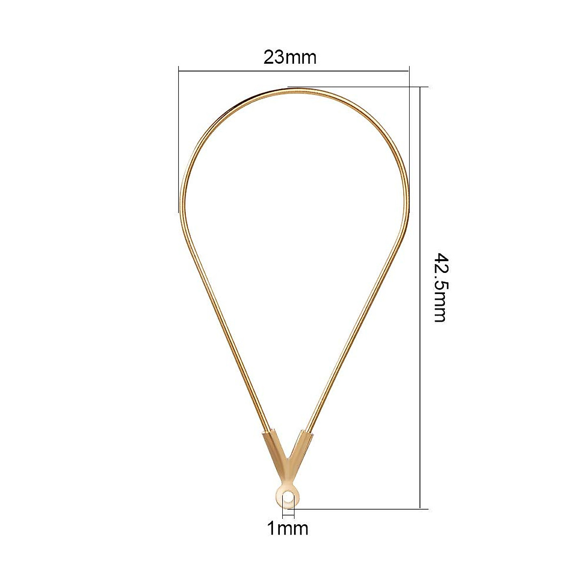 BENECREAT 30 PCS 18K Gold Plated Teardrop Shape Beading Hoop Earrings for Valentine's Day, Anniversaries Gifts and Favors