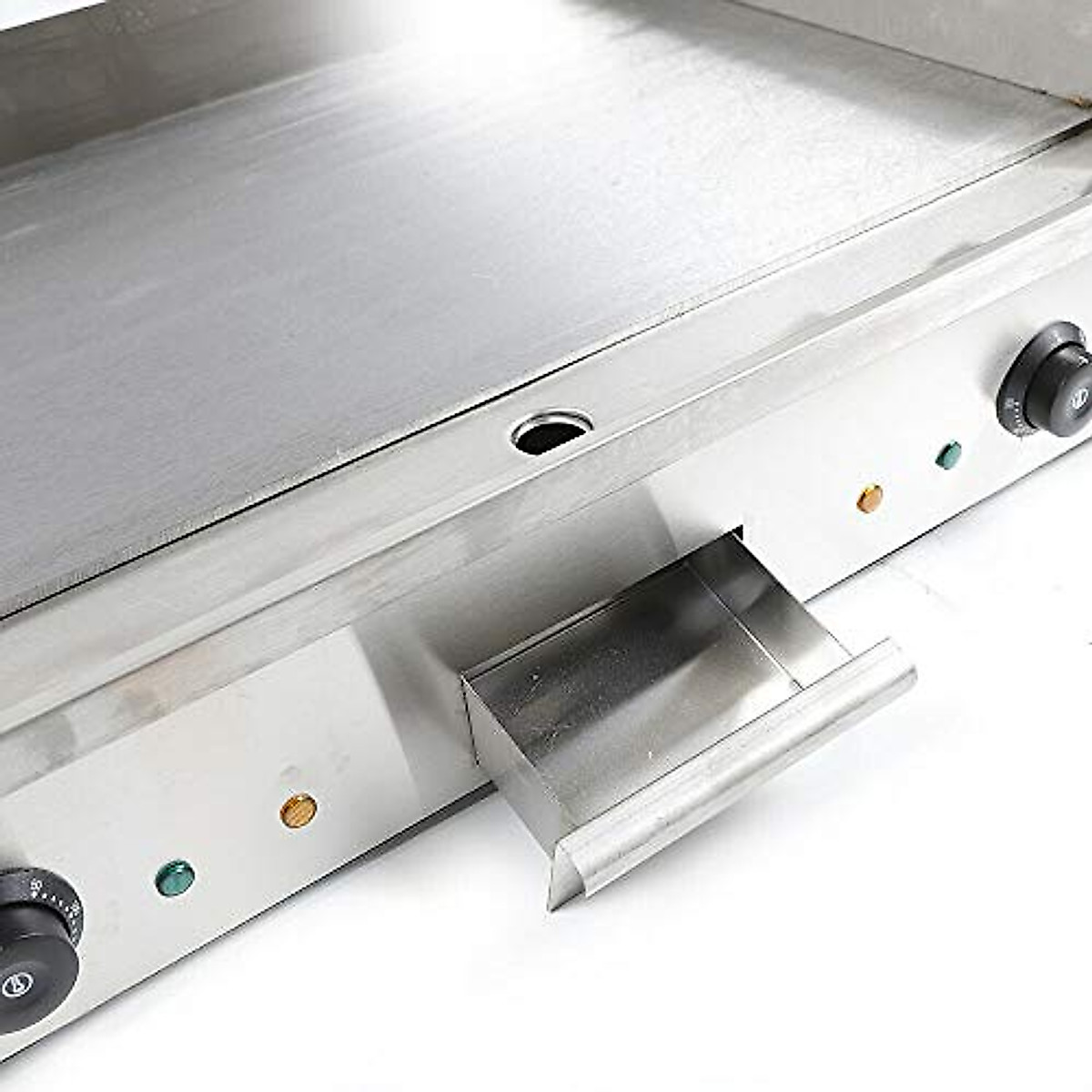 Commercial Electric Griddle, 4400W Countertop Flat Top Grill Dual Control Heavy Duty Stainless Steel Teppanyaki Griddle with Adjustable Temp Control 122°F-572°F 28.6"x15.7"