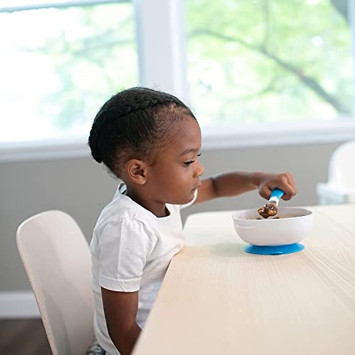 Dr. Brown’s Designed to Nourish Soft-Grip Spoon and Fork Set, Teal and No-Slip Strong Suction Bowl for Babies and Toddlers, BPA Free, 2 Pack