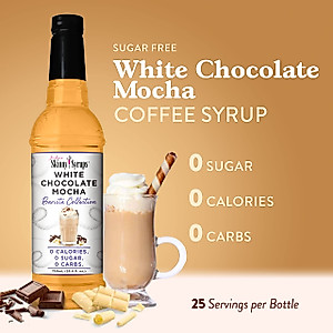 Jordan's Skinny Syrups White Chocolate Mocha Coffee Flavoring, Sugar & Gluten Free, Keto Friendly, 25.4oz