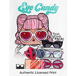 L.O.L. Surprise! Girls Clothes Dolls Print Long Sleeve Sweatshirt and Plaid Skirt Set White Clothing Set Outfits for Birthday Party Size 7-8 Years