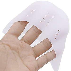 2 Pairs Toe Cap Tip Protector Ballet Pointe Pads Silicone Gel Toe Protectors with Breathable Hole for Shoes Covers Toe Caps Metatarsal Pads Cushion