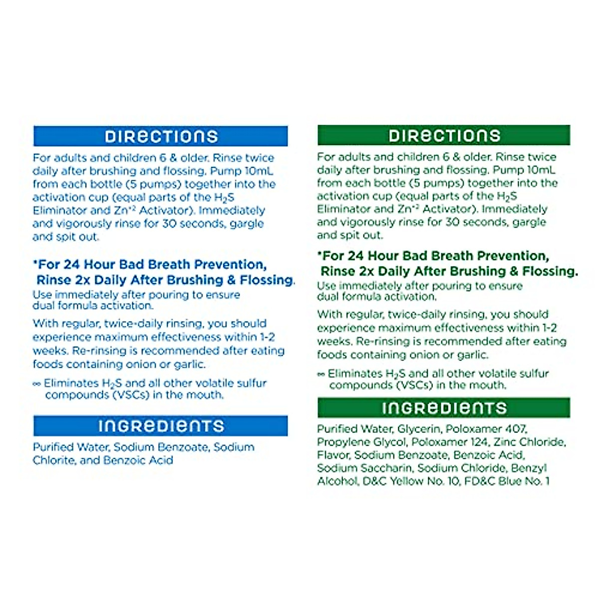 SmartMouth Original 2-Bottle Activated Mouthwash with Pumps, Bad Breath Support, 32 fl oz