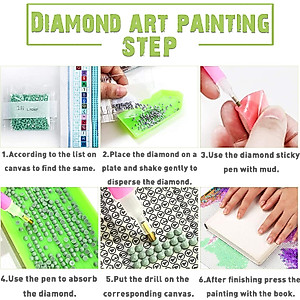 Kaliosy 5D Diamond Art Kits for Adults Child by Number Kits, Diamond Painting Art Angel DIY Full Drill Crystal Craft Cross Stitch Embroidery Decoration 30x40 cm