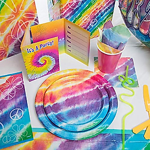 Multicolor Luncheon Napkins (Pack of 16) - Vibrant Tie Dye Design, Perfect for Events, Themed - Parties, Birthdays, Gatherings, & More