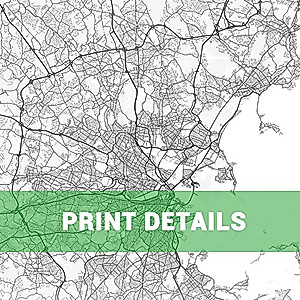 Dear Mapper Boston United States View Abstract Road Modern Map Art Minimalist Painting Black and White Canvas Line Art Print Poster Art Print Poster Home Decor (Set of 3 Unframed) (12x16inch)