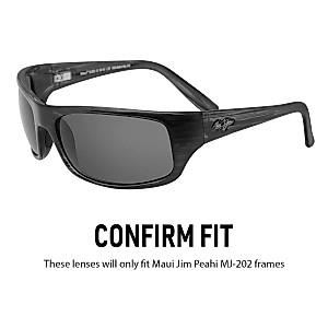 IKON LENSES Polarized Replacement Lenses For Maui Jim Peahi MJ202 Sunglasses (Ice Blue)