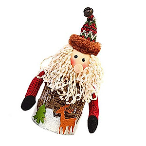 BESTOYARD Stocking Stuffer Christmas Candy Jar Santa Claus Cookie Candy Container for Christmas Party Favors Gifts Toy Containers