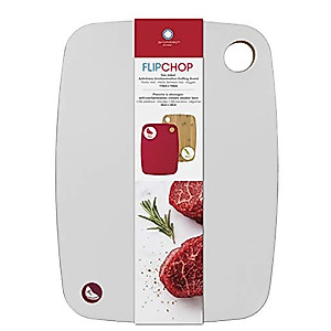 Architec FlipChop Reversible, Bamboo and Plastic Cutting Board, 11" By 15", White