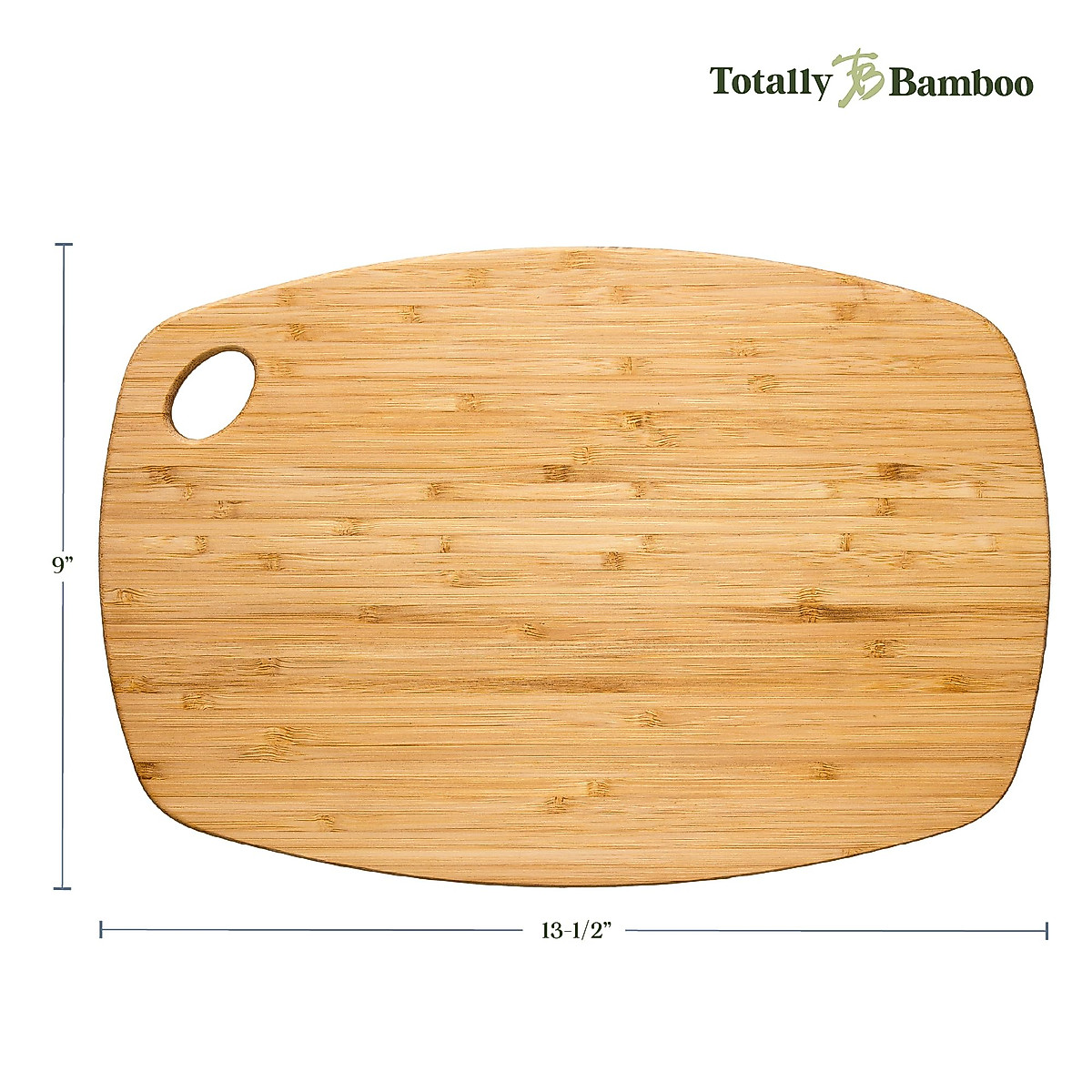 Totally Bamboo Jet Series Dishwasher Safe Bamboo Cutting Board, Medium, 13-1/2" x 9"