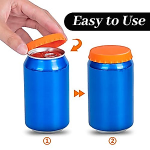 YGAOHF 8 Pack Silicone Soda Can Lids to Keep Carbonation - Reusable Soda Can Covers Lids, Keep Drinks Fresh, Fits Standard Soda/Beverage Cans (Assorted)