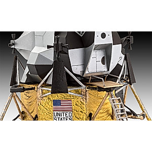 Revell RV03701 Moon Landing 1:48 - Apollo 11 Lunar Module & Eagle Plastic Model kit, Silver/White