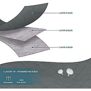 Micilelife Clothes Storage Bag 90L Large Storage Bags Closet Organizers and Storage，3-Pack, Gray,Foldable Organizer, With Clear Window,Suitable for Finishing Of Household ItemsReinforced Thick and Durable Organizer, Suitable for Finishing the Bedrooms,To