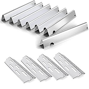 Flavorizer Bars and Heat Deflectors Grill Replacement Parts for Weber 66041, Genesis II E-410, S-410, Genesis II LX E-440, Genesis II LX S-440, Durable Stainles Steel Heat Plate Tent Grill Parts kit
