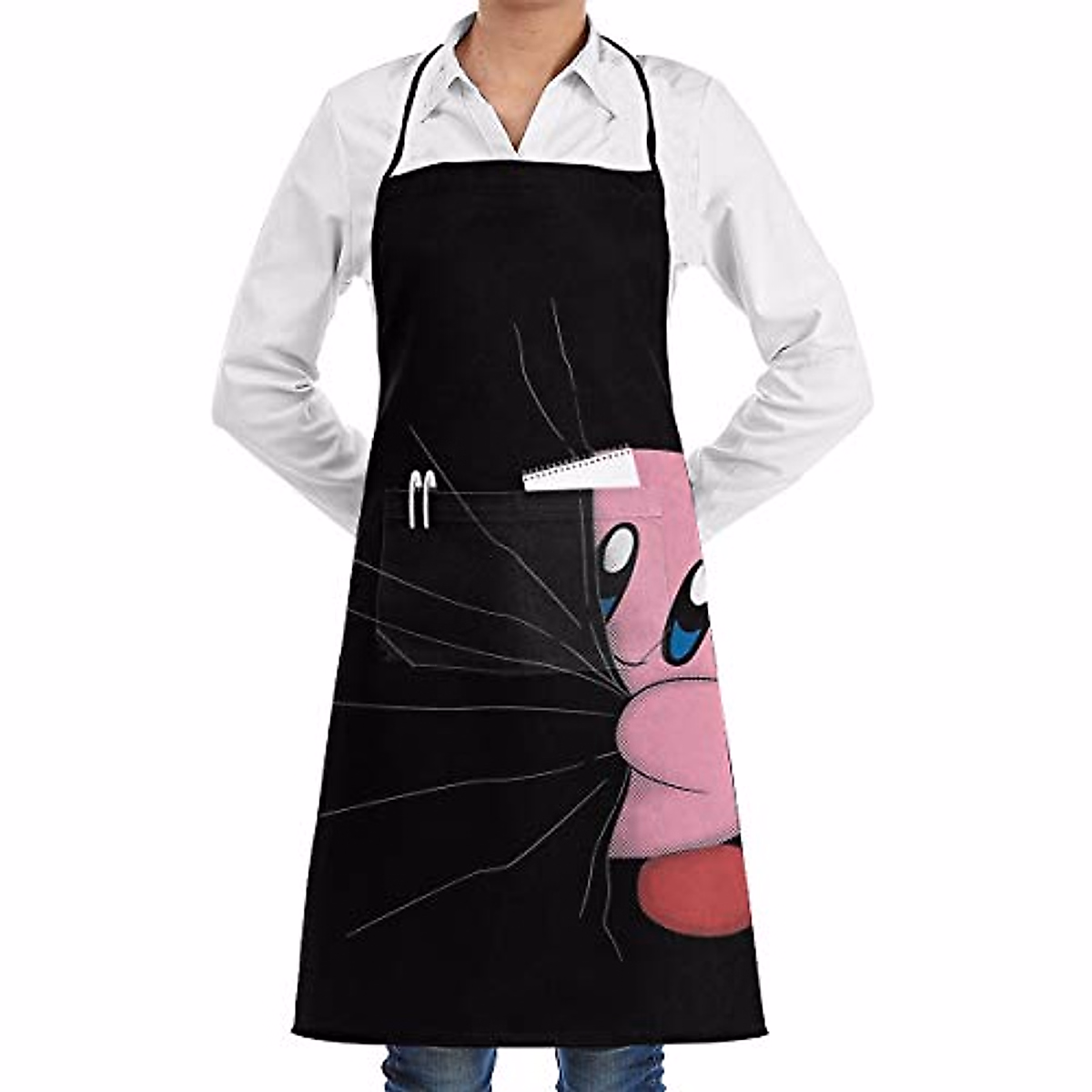Luciy Hidden Kirby! Cooking Apron with Pocket for Men Women
