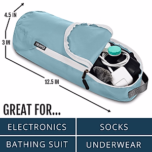 Large Packing Cubes for Travel-Extra Large Compression Luggage Organizers 7 Piece Set-Ultralight, Expandable/Compression Bags for Clothes by TRIPPED Travel Gear (DustyTeal/White)