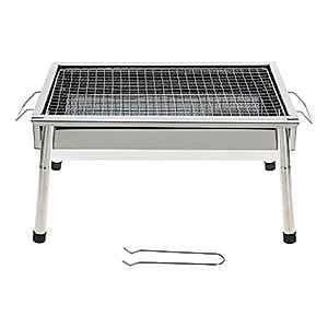 Neature Portable Charcoal Grill for Camping - 8.5in Tall BBQ Grill with Charcoal Fuel for Campsite or Backyard