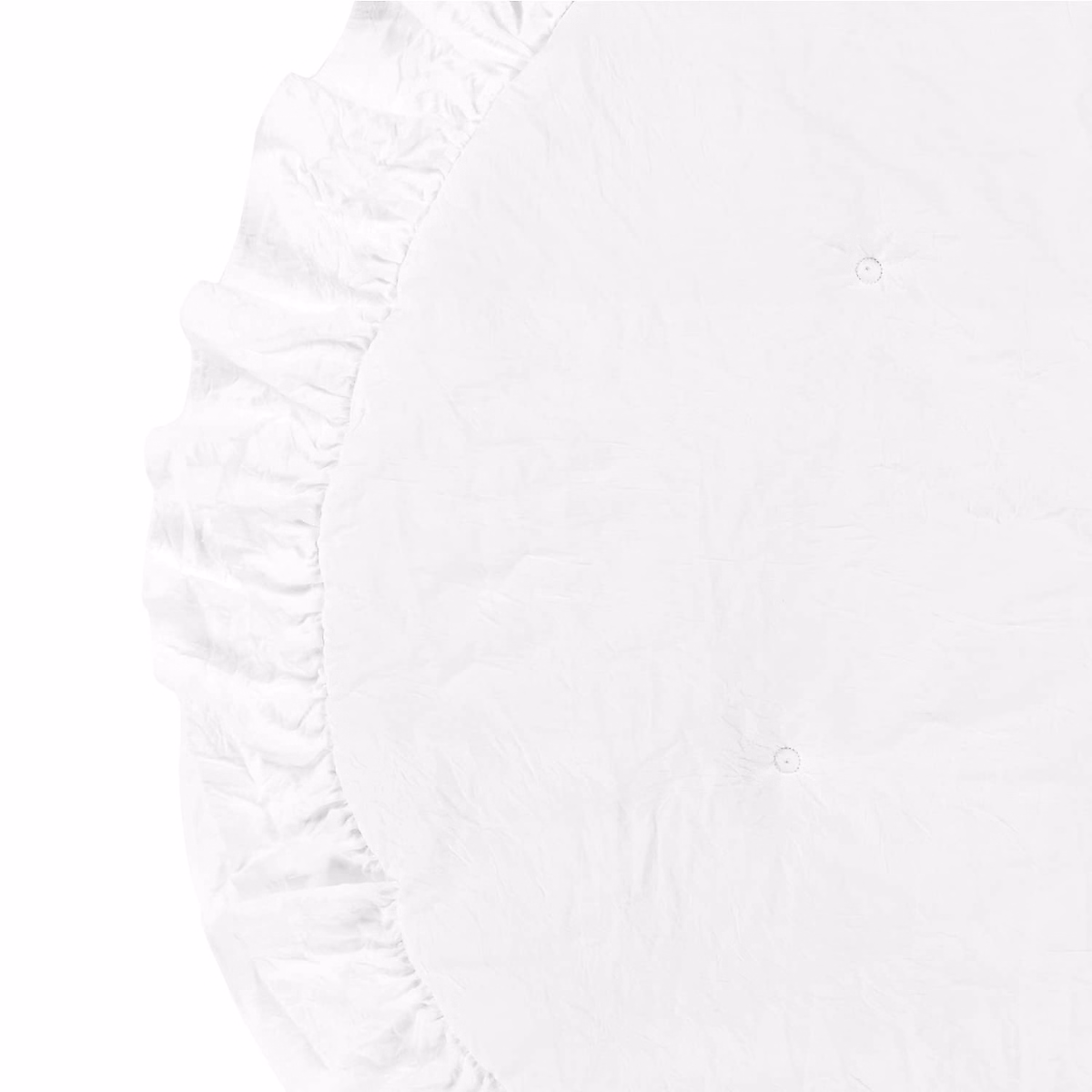 Lush Decor Baby Round Ruffle Play Mat Single 36" Diameter, White