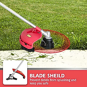 PowerSmart String Trimmer & Edger, 2 Stroke Weed Wacker with Straight Shaft, 25.4CC Gas Powered Weed Eater with 16" Cutting Path, 2 in 1 Brush Cutter with 10" Blade, Edger Lawn Tool for Yard, Garden