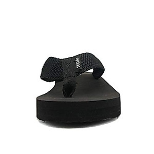 Soda SKILL ~ Women Fashion Light weight Wedge Flip Flop Fashion Thong Sandals (Black, numeric_11)