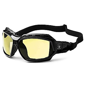 Ergodyne - 56050 Loki Yellow Lens Safety Glasses, Yellow Lens, Black Frame