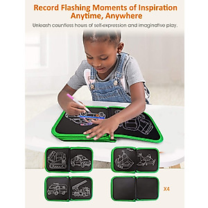 CALMSEN Portable Kids Drawing Pad, Erasable Toddler Art Supplies with 12 Colored Erasable Pens, Kids Art Supplies, Crafts Kits for Kids, Birthday Gift for Girls Boys Ages 3, 4, 5, 6, 7, 8-8.5"x8.3"