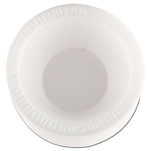 Dart 12BWWCR 10-12 oz White Unlaminated Foam Bowl (Case of 1000)