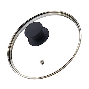 HEVSTIL Universal Lid for Pots, Pans and Skillets,8inch /21cm Clear Glass Pot Lid with Heat Resistant Silicone Handle Glass Replacement Lid for Frying Pan, Frying Pans,Pan Lid, Cast Iron, CrockPot