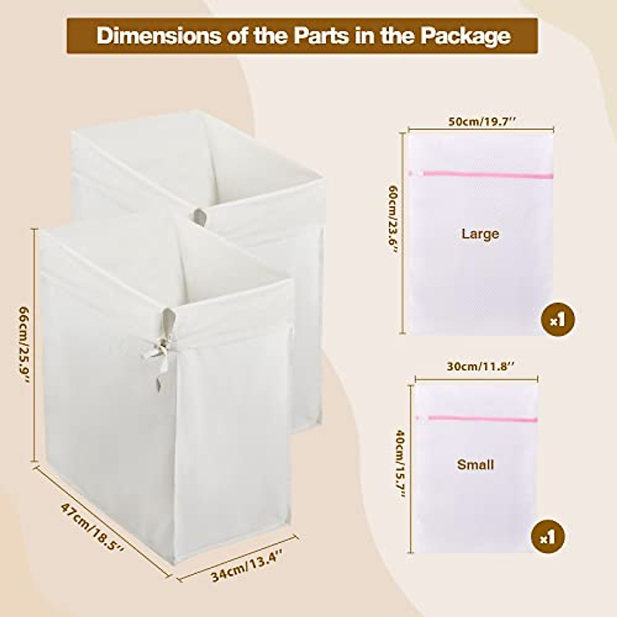 GREENSTELL Laundry Hamper with Lid, 90L Clothes Hamper with 2 Removable Liner Bags & 2 Mesh Laundry Bags, Handwoven Synthetic Rattan Laundry Basket for Clothes, Toys in Bathroom, Bedroom Brown