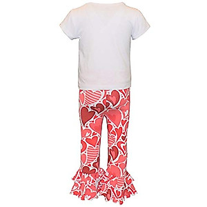 Unique Baby Girls Valentines Day Love You to the Moon 2pc Set (6, Moon)