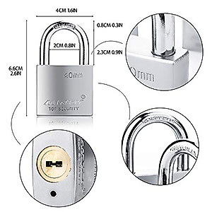 40mm Heavy Duty Lock Warehouse Waterproof Keyed Padlock High Security Padlock with 4 Keys
