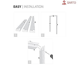 Solid French Door 42 x 80 inches | Quadro 4088 Nebraska Grey with Frosted Glass | Single Regular Panel Frame Trims Handle | Bathroom Bedroom Sturdy Doors