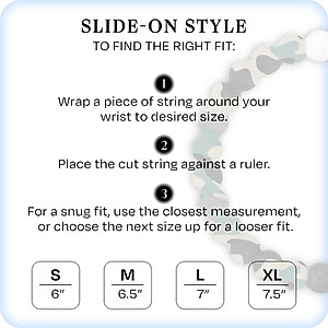 Lokai Silicone Beaded Bracelet for Veterans Awareness - Medium, 6.5 Inch Circumference - Jewelry Fashion Bracelet Slides-On for Comfortable Fit - Veterans Awareness Bracelet for Men, Women & Kids