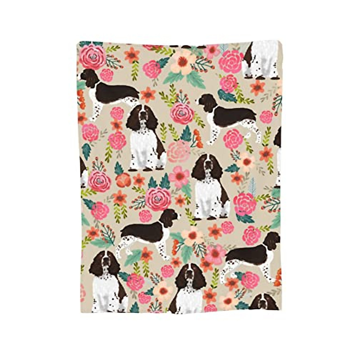 English Springer Spaniel Throw Blanket Luxury Throw Blanket Ultra-Soft Micro Fleece Blanket Perfect for Fall Winter and Spring