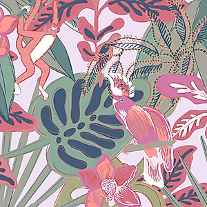 Vera Bradley womens Recycled Lighten Up Reactive Xl Backpack Bookbag, Rain Forest Canopy Coral, One Size US